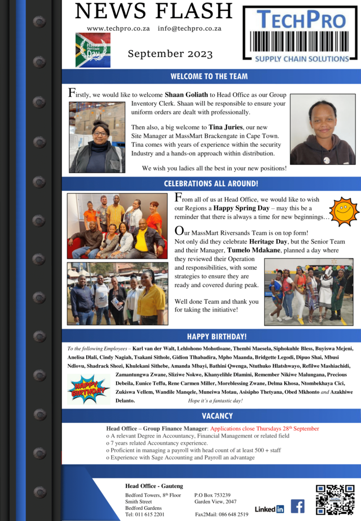 September 2023 – TechPro